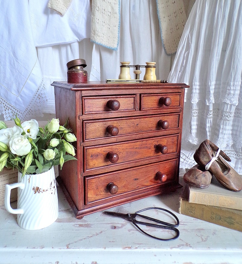 Beautiful antique miniature drawers, apprentice piece - Lavender House ...